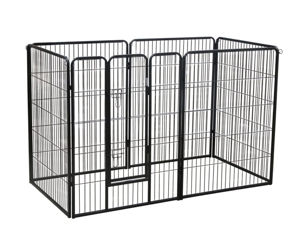 Pet Dog Playpen Enclosure 8 100x80cm Panel Puppy Cage Fence Metal Play ...