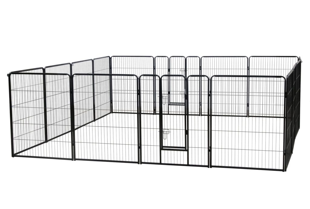 Pet Dog Playpen Enclosure 8 100x80cm Panel Puppy Cage Fence Metal Play ...